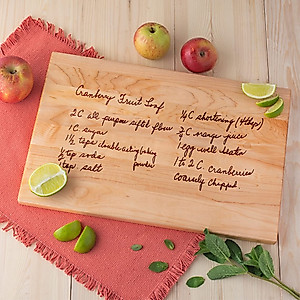Forest Decor Handwritten Recipe Cutting Board, Personalized Cooking Gift, Family Recipe Engraved, Mom and Grandma Gift Recipe Keepsake, Mother's Day Gift, Sentimental Gift for Grandmother, Made in USA