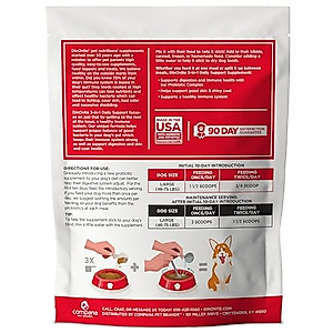 Dinovite Probiotics for Dogs – Promotes Healthy Skin & Coat with Omega 3 for Dogs, Tackles Hot Spots, Supports Digestion & Gut Health – 90 Day Supply for Large Dogs, 45+ lbs