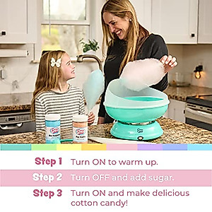 Cotton Candy Express CC1000-S Cotton Candy Machine with 5 Sugar Pack - Cherry, Grape, Blue Raspberry, Orange, Pink Vanilla