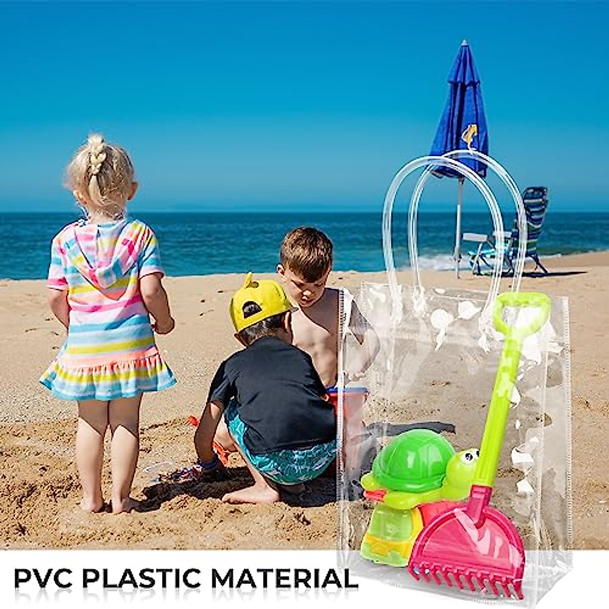 CZWESTC 36 Pcs Clear PVC Gift Bags with Handles, Small Transparent Gift Wrap Bags, Clear Tote Bag, Reusable Shopping Bags with Handle for Merchandise, Retail, Small Business (9.06 x 6.3 Inch)