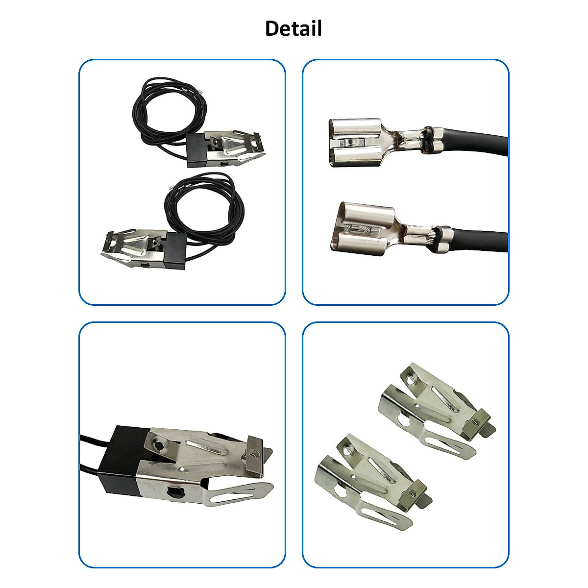 2Pack WB2X8228 Element Receptacle and Wire Kit Fit for GE Electric Ranges Electric Stove Burners parts Replaces AP2013499 PS242972