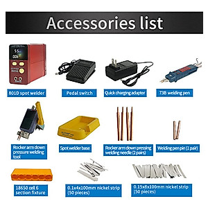 ZCM-JSD 801D 18650 Battery Welding Machine,Hand Held Spot Welder w/Two Modes,Soldering Station Portable fo rRepair Shop,Factory, Laboratory