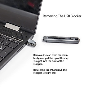 6 Piece USB Type A Port Secruity Blocker with Removal Tool