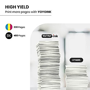 YoYoink Remanufactured HP 63 Ink Cartridge Combo Pack Replacement for HP 63XL (1 Black, 1 Color; 2 Pack) Use with HP 3830 Printer Ink HP Officejet 4650 4652 HP Envy 4520 HP Deskjet 1112 2130