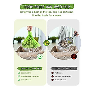 Cat Litter Bags for Poop Biodegradable Cat Waste Disposal Bag Leakproof Durable and Unscented Large to Fit Any Scoop - 100 Count…