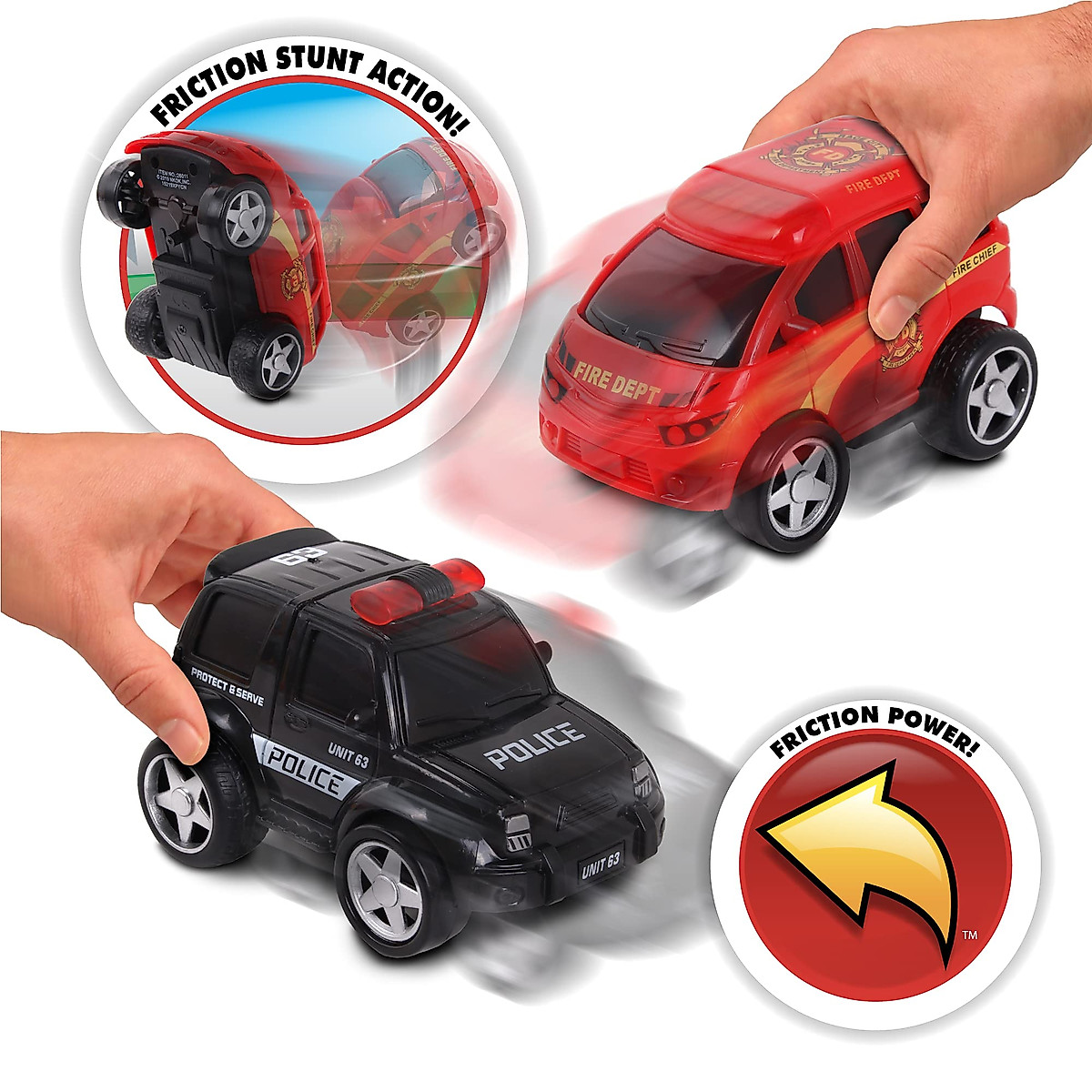 NKOK Junior Racers 2PK Friction Powered Fire Rescue & Police