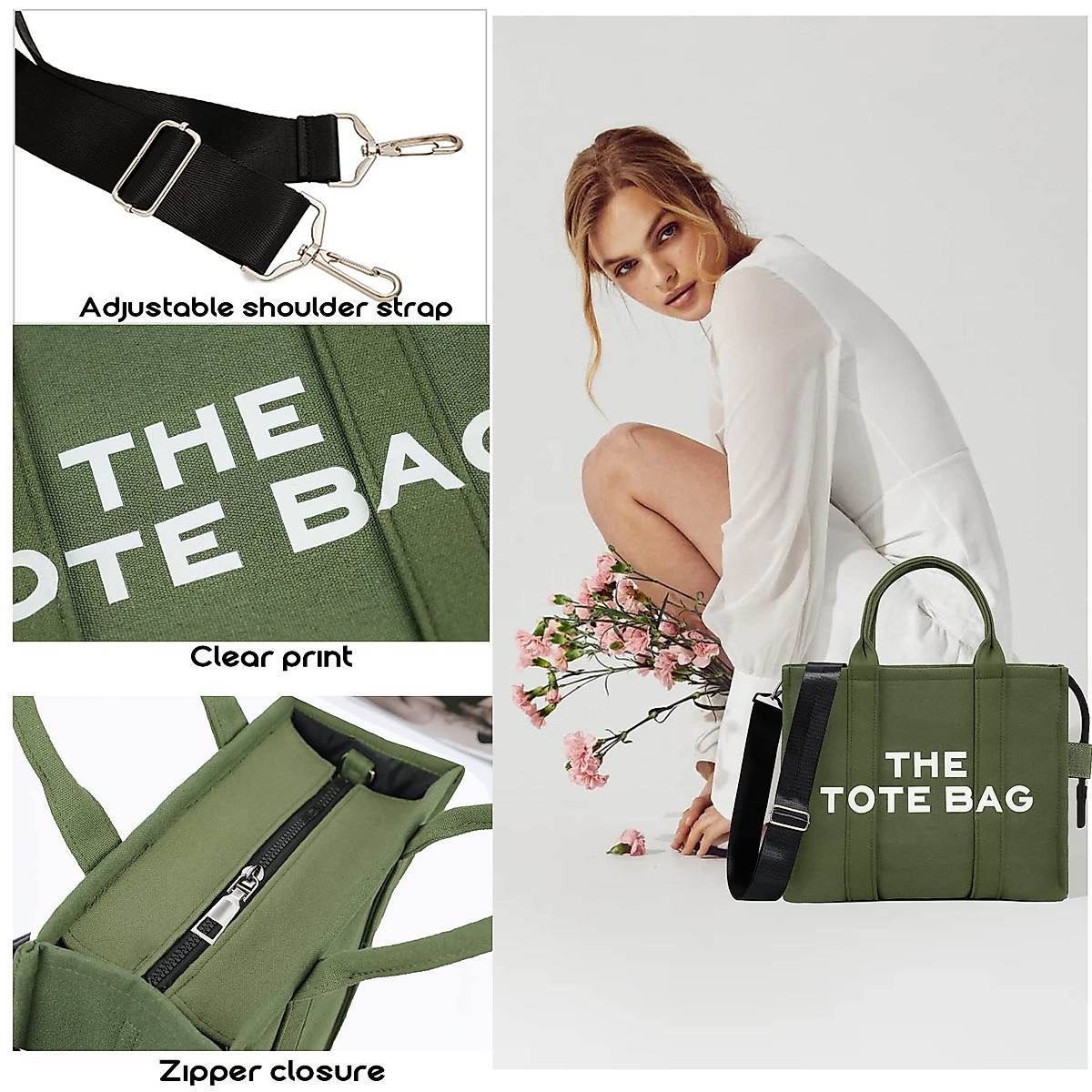 Ocebay The Medium Tote Bag for Women or Men - The Popular of Classic Elements for Years to Come (Medium, Green)