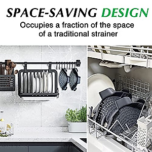 Pasta Strainer - Kitchen Gadgets Strainers and Colanders Silicone Strainer Clip on Strainer for pots Kitchen Strainer for Meat Vegetables Fruit