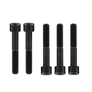 Yaruijia Titanium Bolt DIN912 M8x15 20 25 30 35 40 45 50 60 70mm Square Head Hex Socket Screws Pitch 1.25mm Pack of 5 (M8x40mm, Black)