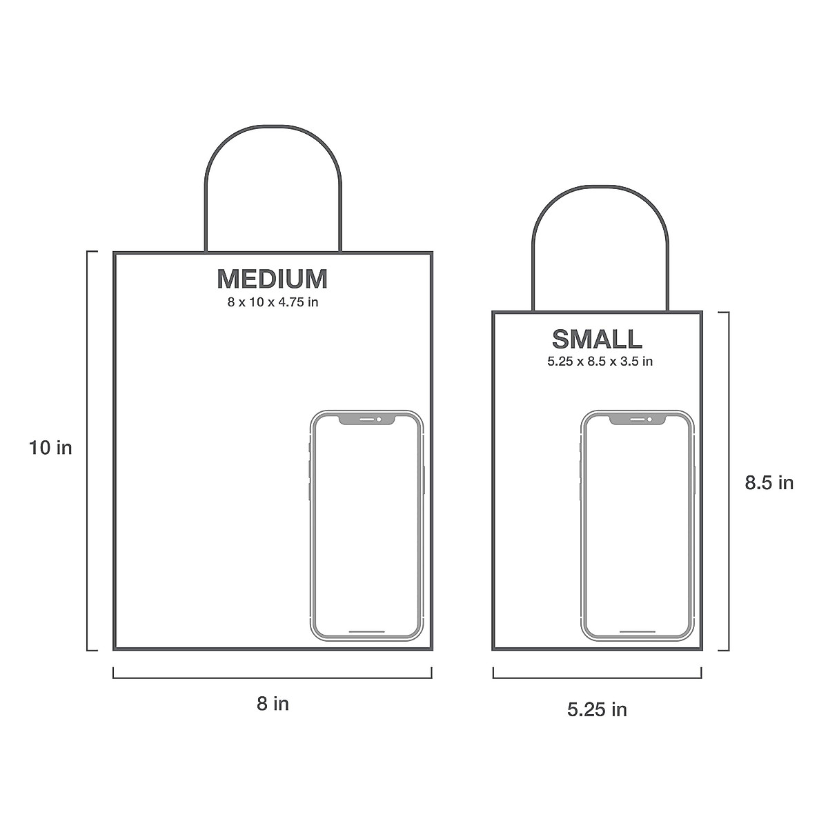 12 Counts Food Safe Premium Paper and Ink Medium 10" X 8", Vivid Colored Kraft Bag With Colored Sturdy Handle, Perfect For Goodie Favor DIY Bag, Environmentally Safe (Medium, Light Pink)