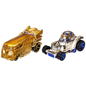 Hot Wheels Star Wars Rogue One Battle Damaged C-3P0 and R2-D2 Character Car (2-Pack)