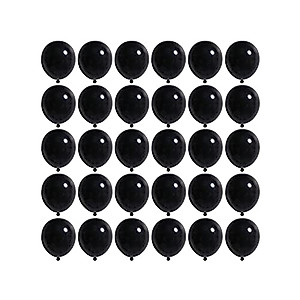 5 inch Black Party Balloons, 100 pcs Mini Thick Black Birthday Balloons Latex Balloons for Birthday Wedding Baby Shower Decorations(Black)