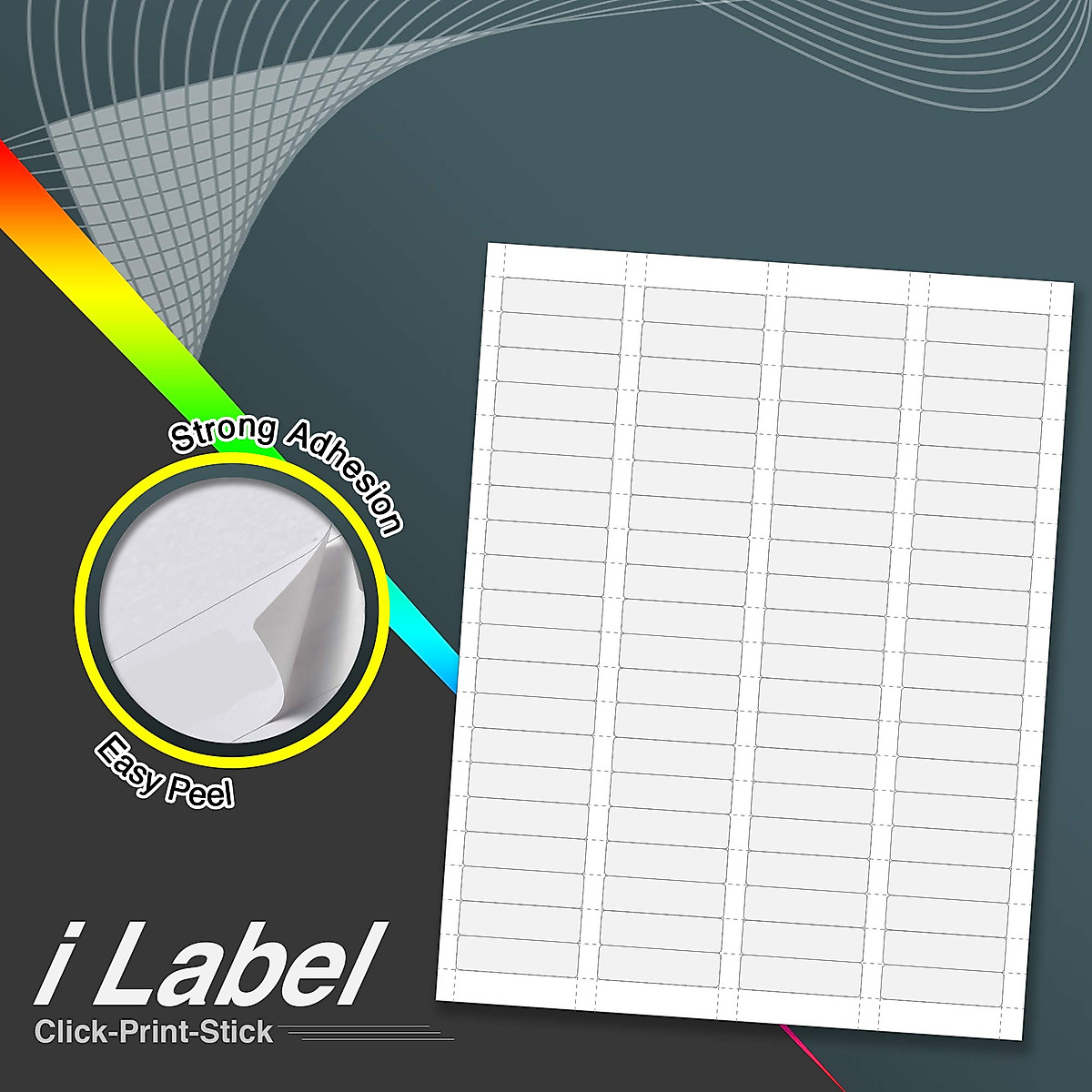 80UP 1.75" x 0.5" Return Address Labels for Laser & Inkjet Printers[100 Sheets,8000 Labels]