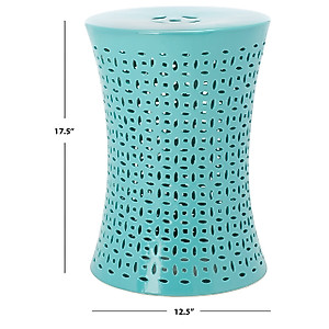 Safavieh Camilla Ceramic Decorative Garden Stool, Light Blue