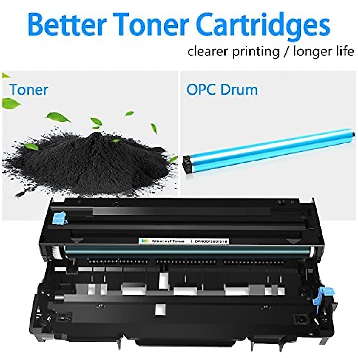 NineLeaf 1 Pack Compatible Drum Unit Replacement for Brother DR510 DR-510 to use in HL-5100 HL-5130 HL-5140 HL-5150DLT HL-5170DNL MFC-8220 MFC-8440 MFC-8640 Printer