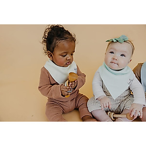 Copper Pearl Baby Bandana Bibs - 4 Pack Soft Cotton Baby Bibs for Drooling and Teething, Absorbent Drool Bibs for Baby Girl and Boy, Adjustable to Fit Newborns to Toddlers, Tons of Styles (Bennie)