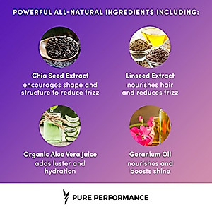 PURA D'OR Curl Therapy Shampoo (16oz) for Curly, Wavy or Frizzy Hair, Improves Shine, Definition & Bounce, Gentle Sulfate Free Formula Infused with Natural & Organic Ingredients, for Men and Women