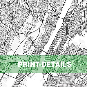 Dear Mapper New York United States View Abstract Road Modern Map Art Minimalist Painting Black and White Canvas Line Art Print Poster Art Print Poster Home Decor (Set of 3 Unframed) (12x16inch)