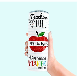 20 oz Personalized Teacher Gift, Teacher Tumbler, Teacher Gifts, Teacher Life Cup, Teacher Apple Gift, Teacher Appreciation Cup