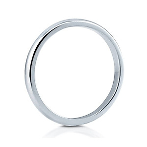 BERRICLE Sterling Silver Wedding Rings Band for Women, Rhodium Plated Size 8