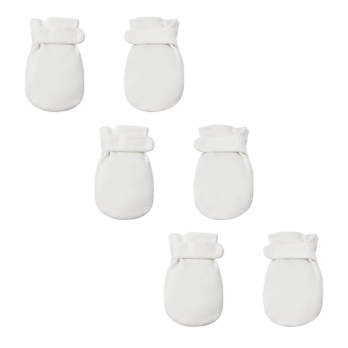 Newborn Baby No Scratch Mittens Stay On, 100% Cotton Breathable, Adjustable Infant Gloves for Baby Boys Girls Mittens