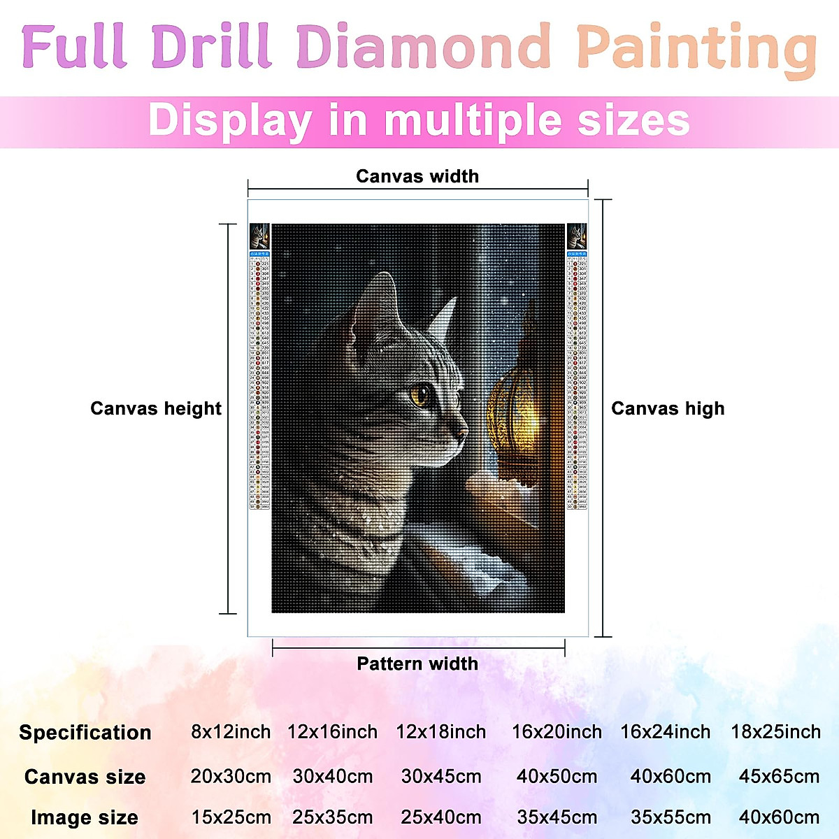 an Egyptian Mau Cat Christmas Cat Diamond Painting Kits for Adults,5D DIY Round Full Drill Cross Stitch Crystal Rhinestone Embroidery Paintings Arts Crafts 20 * 24inch