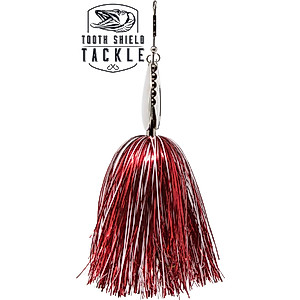 Tooth Shield Tackle [Get Bent Series] Musky Bucktail (Candy Cane) Muskie Pike Double 9 Inline Spinner Musky Lures Baits Tackle