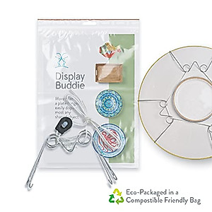 Display Buddie Large Adjustable Plate Hanger for Round Plates, Platters, Bowls & Other Round Objects 14 inch-22 inch Diameter and up to 10 lbs.