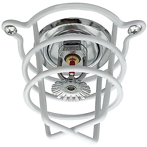 Happy Tree (2 Pack) White Fire Sprinkler Head Guard Cover for Both 1/2" & 3/4" Fire Head for Protecting Flush Mount & Side Wall & Pendent Head Semi - Recessed Sprinkler Head Cage