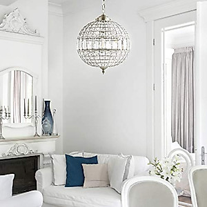 JONATHAN Y JYL6110B Georgina Crystal/Metal LED Chandelier Pendant Glam Contemporary Transitional Dimmable Dining Room Living Room Kitchen Foyer Bedroom Hallway, 16", Antique Brass/Clear