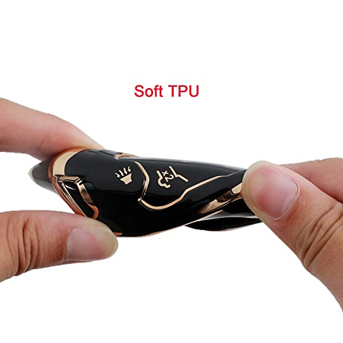 Guibuhuse TPU Protector Key Fob Cover Fit for 2015-2020 GMC Yukon/Yukon XL Chevy Suburban Tahoe (HYQ1AA)