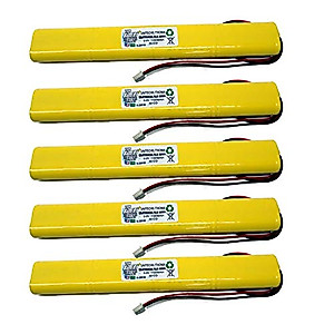 5PC Replacement Battery for Lithonia BBAT0043A,UNITECH BBAT0043A,LITHONIA ELB-B003.ELB-004 Replacement Battery Emergency Light 9.6V 1.1Ah NiCD