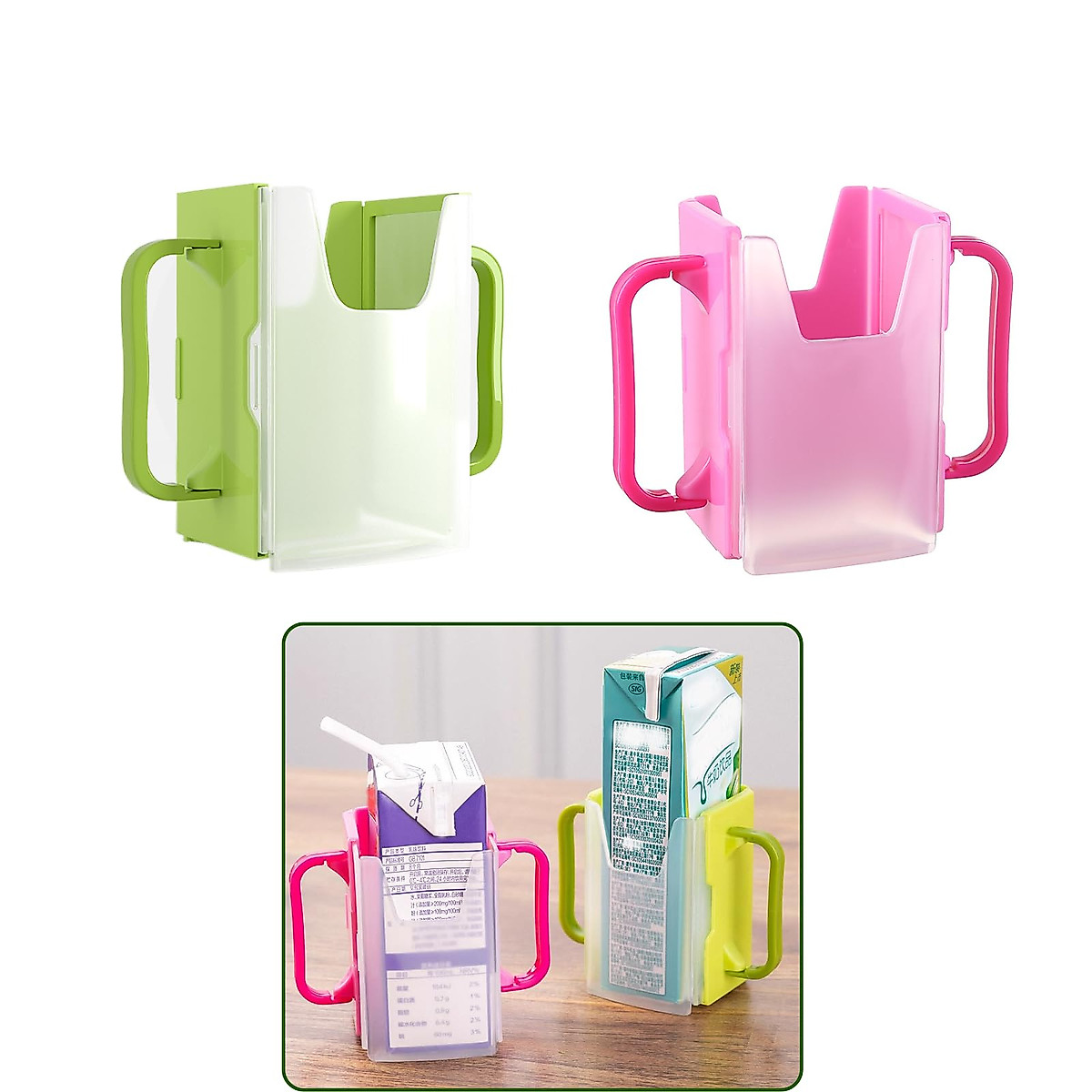 ARTICHIC Baby Pouch Holder No Squeeze、Baby Pouch Holder No Spill 、Pouch Food Pouches、Juice Box Holder - Anti-Squeeze Yogurt Pouch Reusable Toddler Essentials 2 Pack
