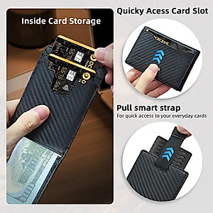 ECOZATU Slim Minimalist Wallet for Men- Money Clip Wallet | Bifold Men Wallets | RFID Blocking Wallet | Genuine Leather Wallets for Men | 12 Card Holder Mens Wallet | Mens Front Pocket wallet
