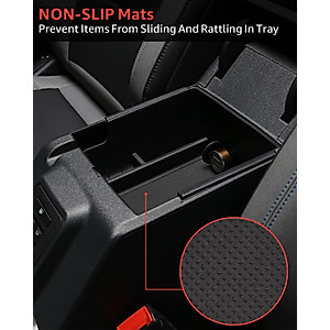 Ecarzo Center Console Organizer for 2021 2022 2023 2024 Ford Bronco Console Tray Storage Box Accessories Upgrade