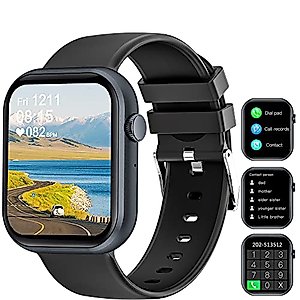 MexSpFit Smart Watch (Answer/Make Calls), 1.83" Touchscreen Fitness Tracker, Heart Rate Blood Oxygen and Sleep Monitor, Multiple Sports Modes, Waterproof Fitness Watch for Android iPhone Compatible