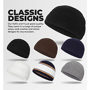 Tough Headwear Kufi Hat - Kufi Hats for Men Muslim, Turkish Kufi Cap