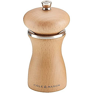 Cole & Mason Sherwood Sand Pepper Mill, Wood Light Brown, 120 mm