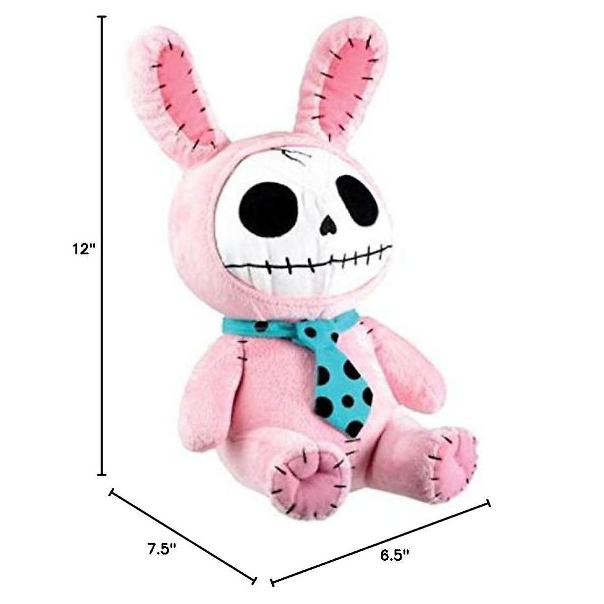 SUMMIT COLLECTION Furrybones Pink Bunny Bun Bun Wearing Polka Dotted Blue Tie Plush Doll