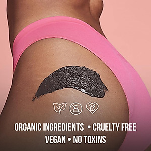 Charcoal Scrub, Moisturizing and Exfoliating Face Foot & Body Scrub, Organic Scrub Fights Stretch Marks, Fine Lines and Natural Exfoliator Salt Body Scrub for Toning Skin Cellulite Skin Care Body