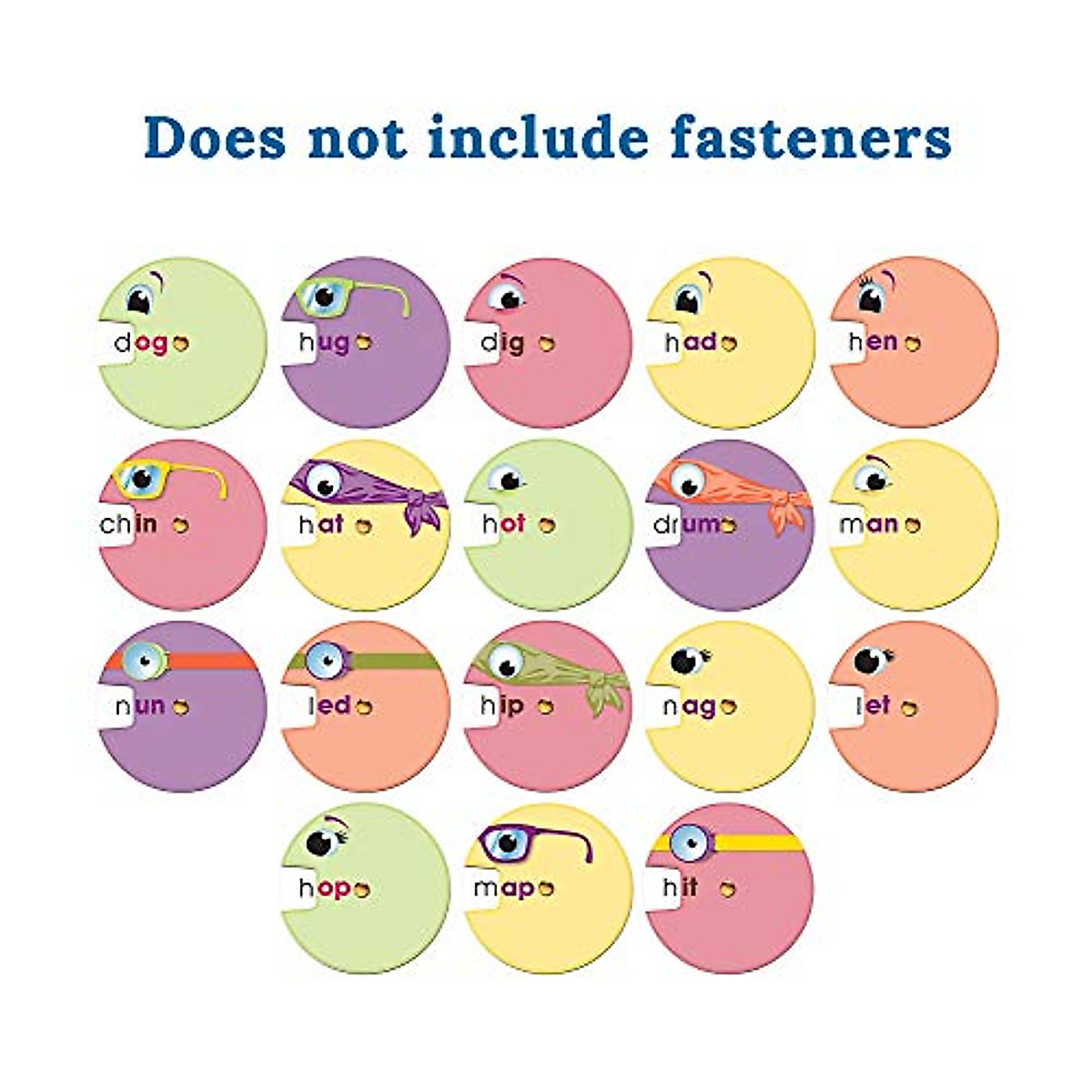 Carson Dellosa 36 Piece Word Wheels Word Families Bulletin Board Cutouts, Word Families Bulletin Board Decorations, Language Arts and Phonics Classroom Décor