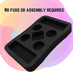 Polar Whale Floating Drink Holder Refreshment Table Tray for Pool Beach Party Float Lounge Durable Black Foam 7 Compartment UV Resistant