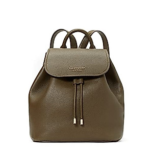 Kate Spade New York Sinch Pebbled Leather Medium Flap Backpack Duck Green One Size