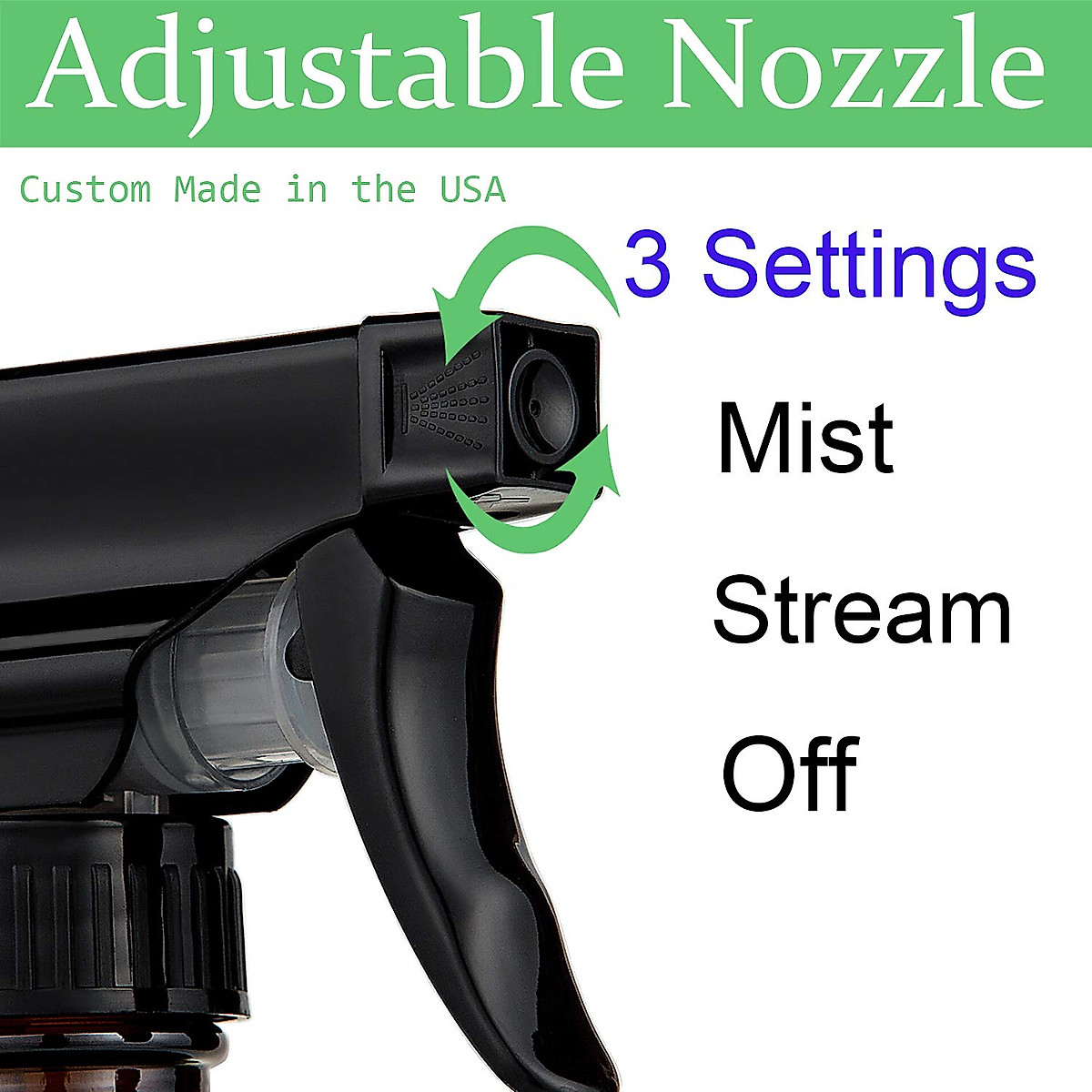 Amber Glass Spray Bottles 16 oz Pump Bottle (2 Pack) Refillable Cosmetic Containers Brown Mist & Stream Mister for Essential Oil Products Shampoo Soap Cleaning Bottles Or Aromatherapy Sprayer Plant