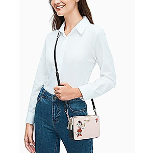 Kate Spade x Minnie Mouse Double Zip Crossbody Leather Purse