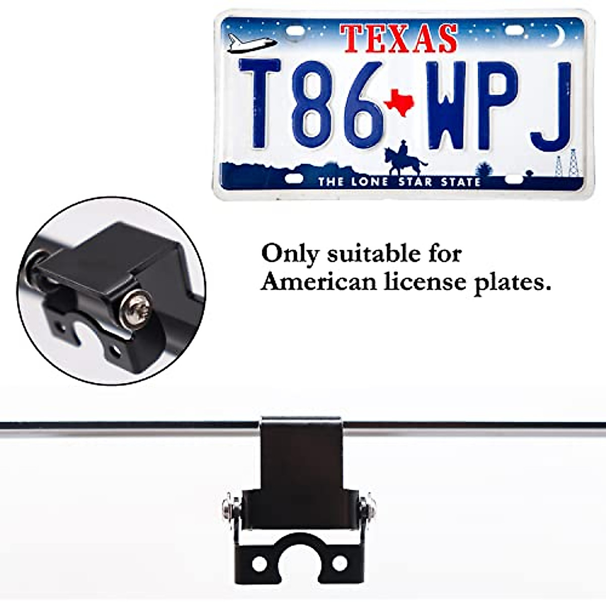 Aienxn Car Backup Camera, 170° Wide View Angle Waterproof HD 12LED Night Vision Car Rear View Camera Including Universal Backup Camera License Plate Bracket for Cars, SUV, Trucks, RV etc. Q-050-set