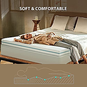 Dreamsmith 3 Inch Gel Memory Foam Mattress Topper Twin, Cooling Bed Topper for Back Pain with Removable Soft Cover, CertiPUR-US Certified, Twin