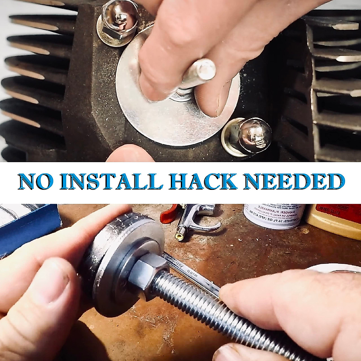 vanjoy Exhaust Gasket for Harley, Made of Graphite and Steel Mesh for 1984-later Most Harley Davidson Bikes, Touring, Sportster, Dyna, Softail, Evo, etc. 1 Pair 2pcs