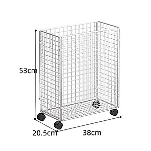 ETBEREAL Metal laundry basket with wheels, Metal Laundry Basket with Wheels, for Living Room, Bathroom, Closet or Bedroom(Gold)