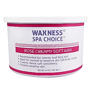 Waxness Spa Choice Assorted Soft Wax Tins 14 oz Pack of 3 - Rose, Lavender Zinc Oxyde
